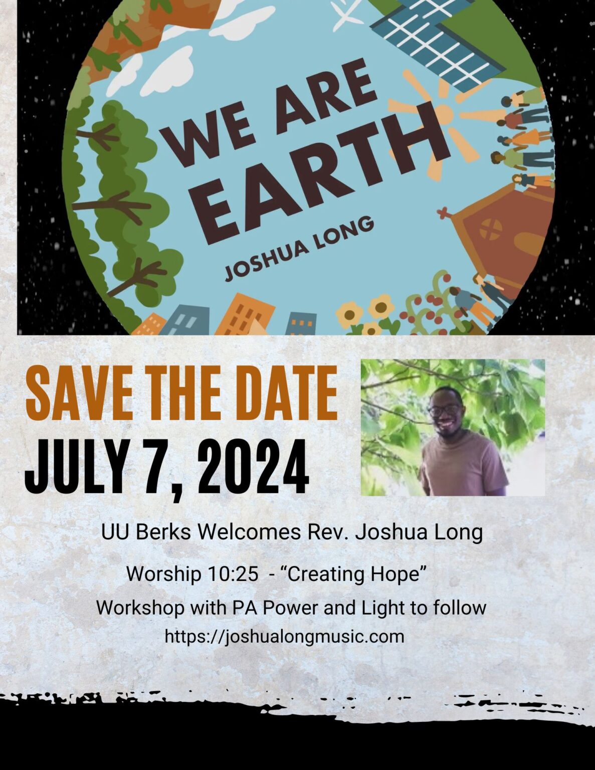 We Are Earth, a day of music and power with Rev Joshua Long - First ...