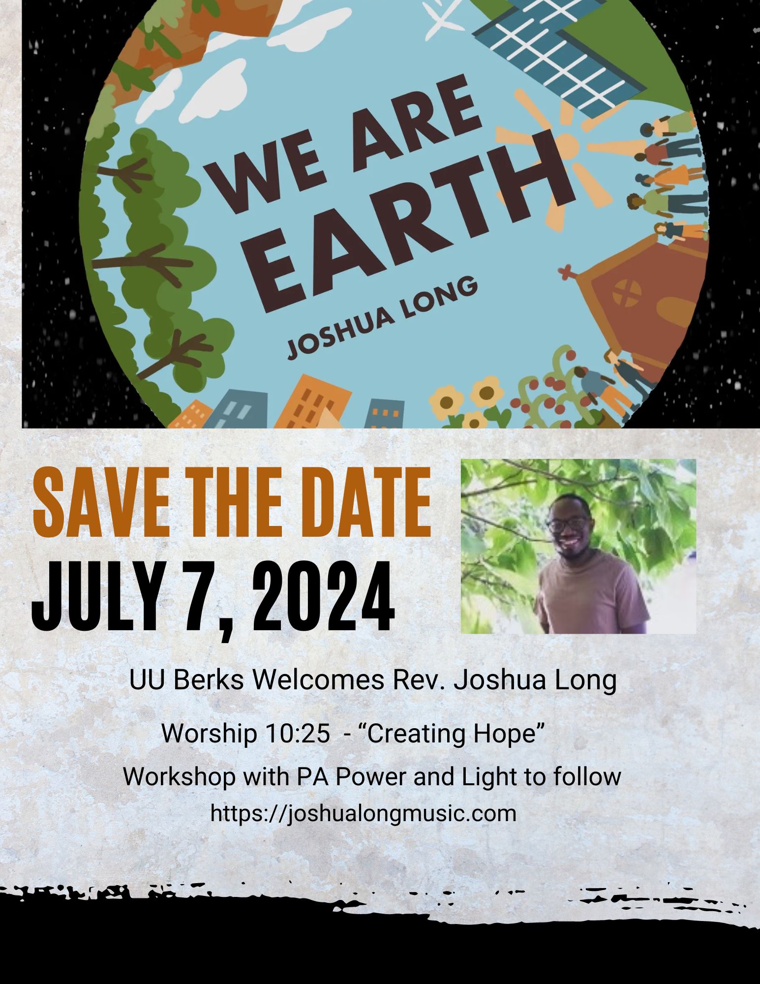 We Are Earth, a day of music and power with Rev Joshua Long - First ...